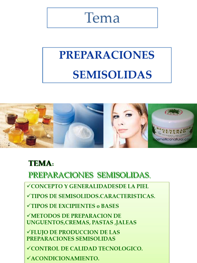 Formas Farmacéuticas Semisólidas | PDF | Epidermis | Piel