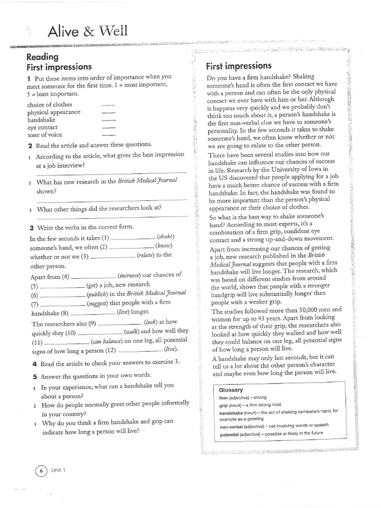 Reading - GUI - First Impressions | PDF