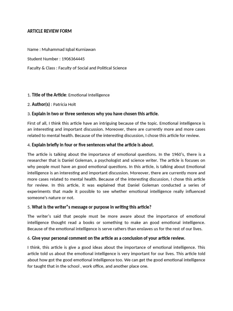 Article Review | PDF