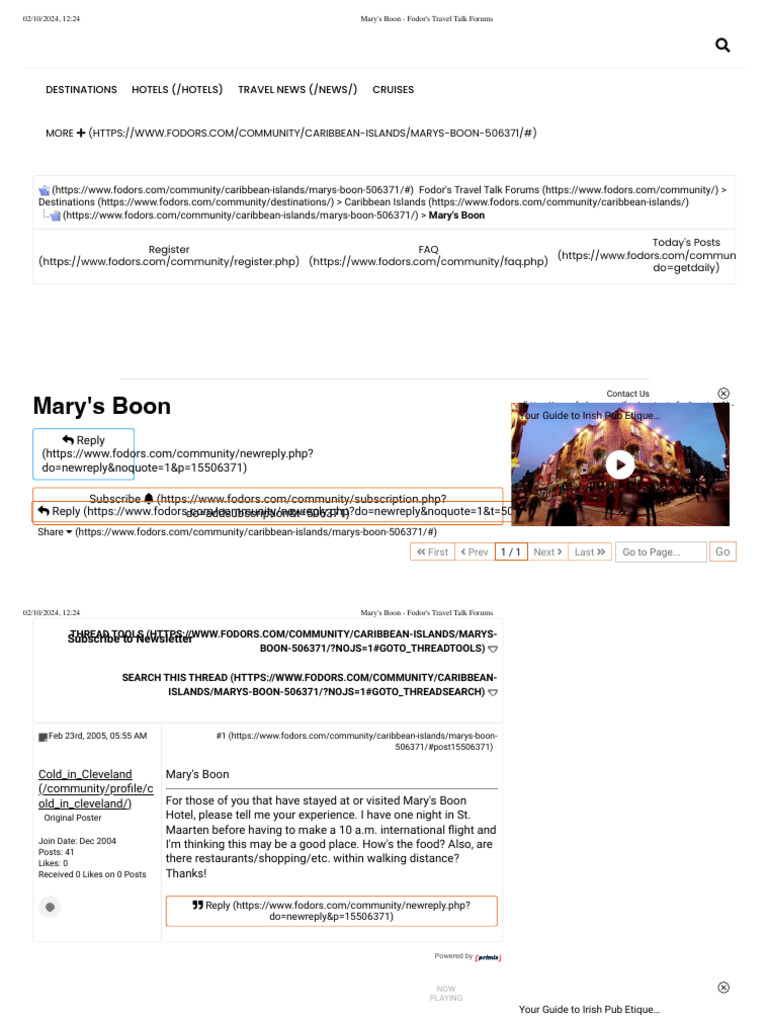 Mary's Boon Hotel Experiences | PDF