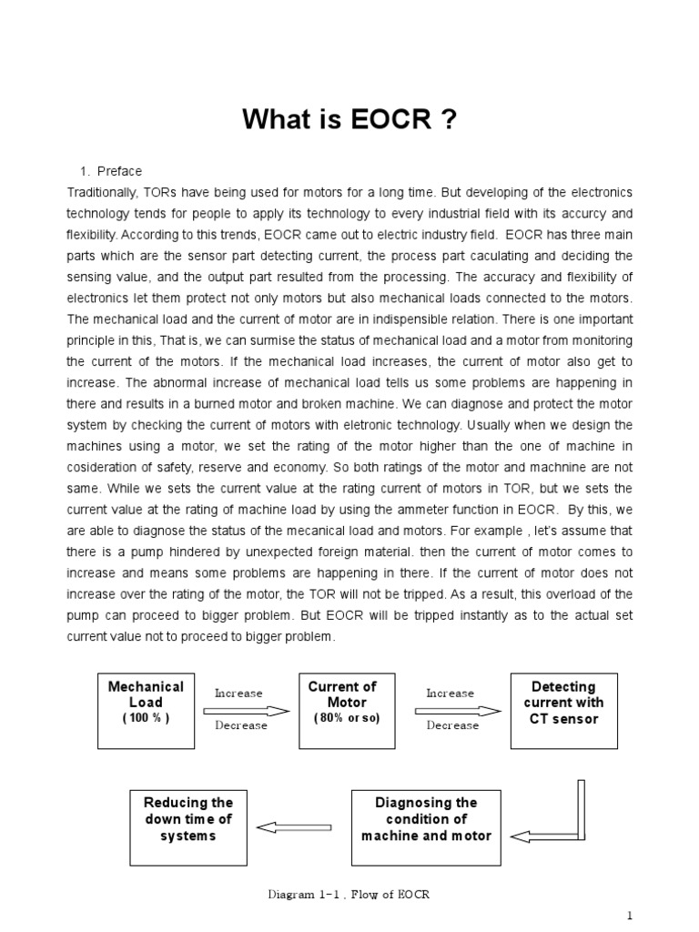 What Is EOCR ?: Mechanical Load Current of Motor Detecting Current With ...