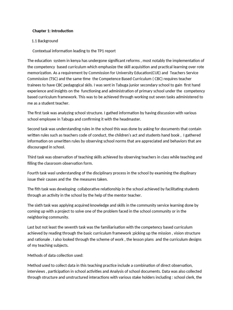 CBC Implementation at Tabuga Primary School | PDF | Teachers | Schools