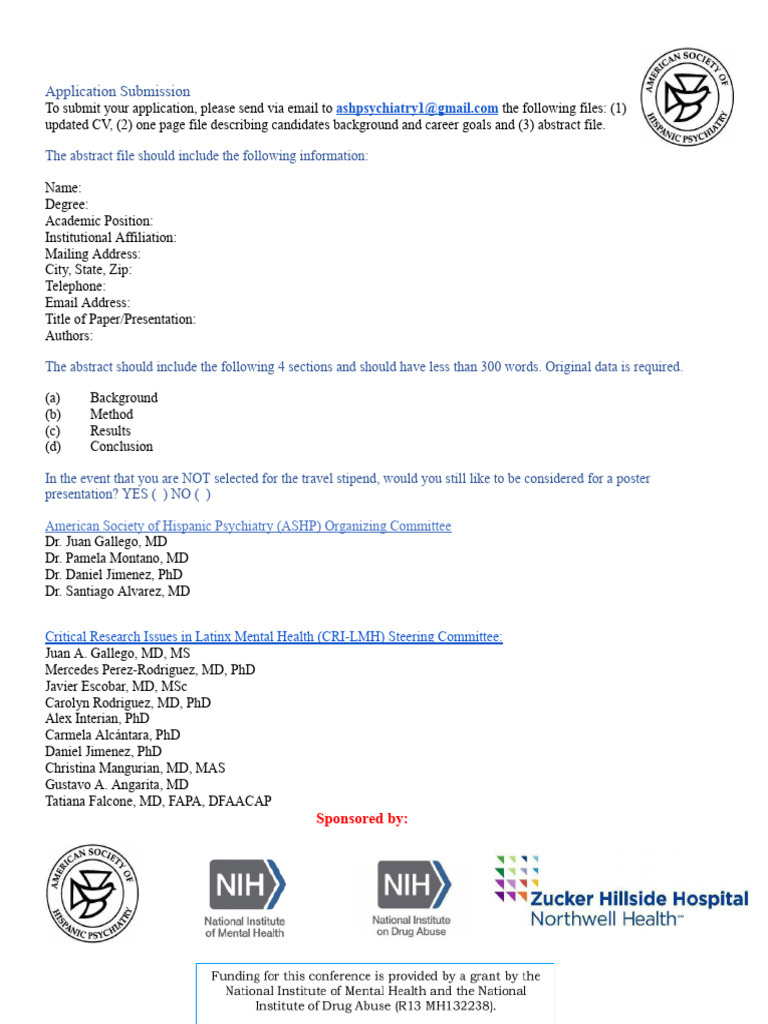 2025 CRI - LMH - ASHP - CallForApplications (1) - 2 | PDF | Career & Growth | Sports & Recreation