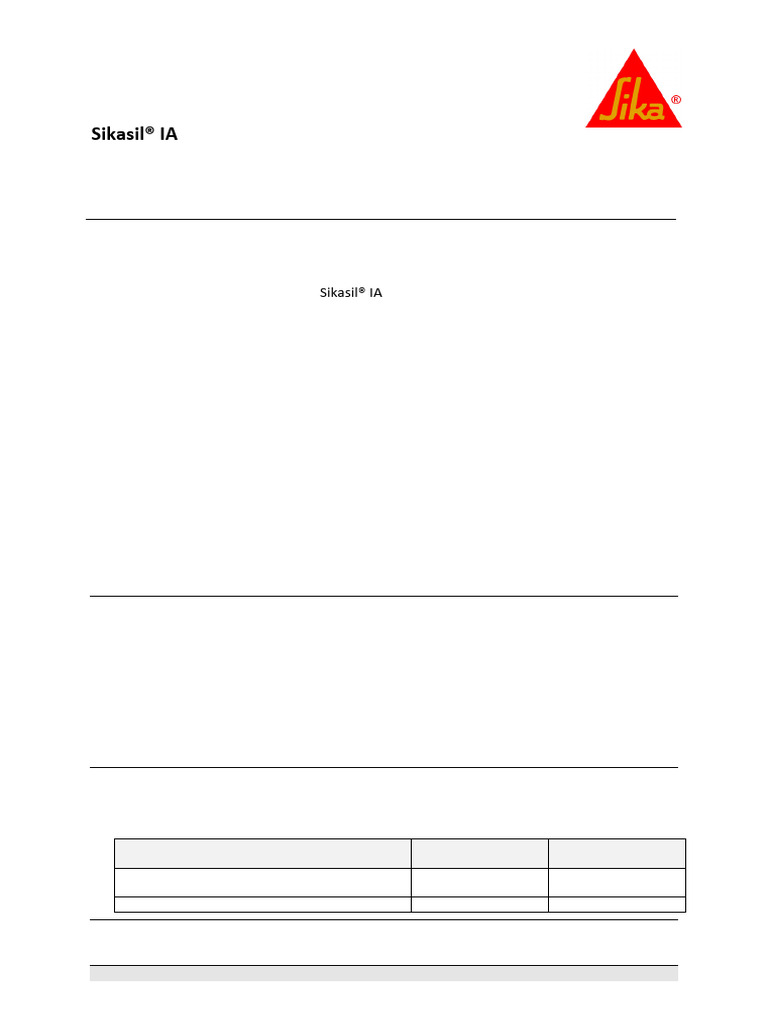 Ficha de Seguridad Sikasil® IA 2023 | PDF | Toxicología | Química
