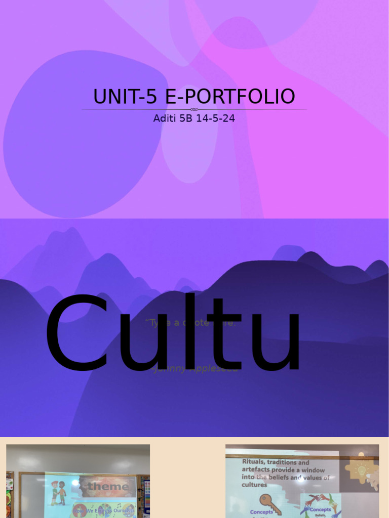 E Portfolio Unit 5 Aditi | PDF