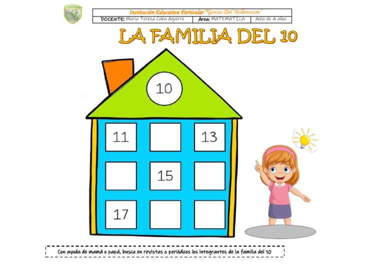 Familia del 10 para Niños de 4 Años | PDF | Salud y bienestar