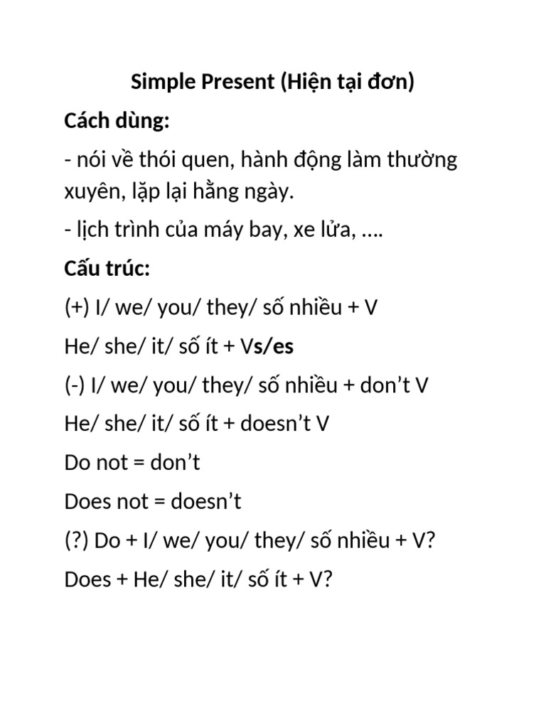 Simple Present | PDF