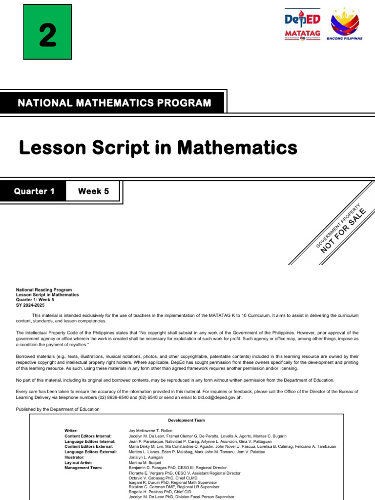 CO-2024-LS-Grade 2-NMP - Q1 - Week5 - Day3 | PDF | Copyright | Teachers