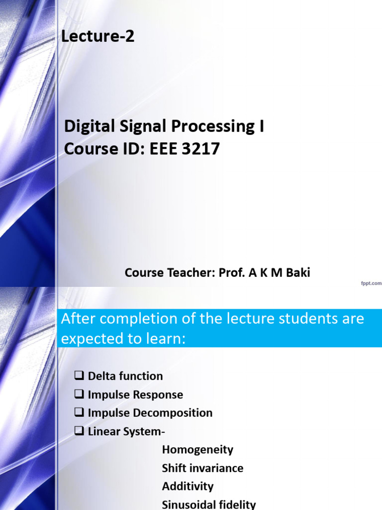 Digital Signal Processing Concepts Explained | PDF | Telecommunications ...