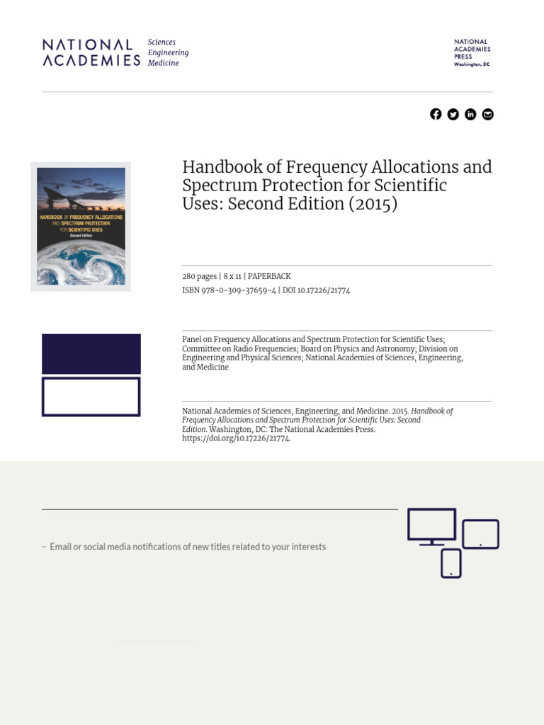 Handbook of Frequency Allocations and Spectrum Protection For ...