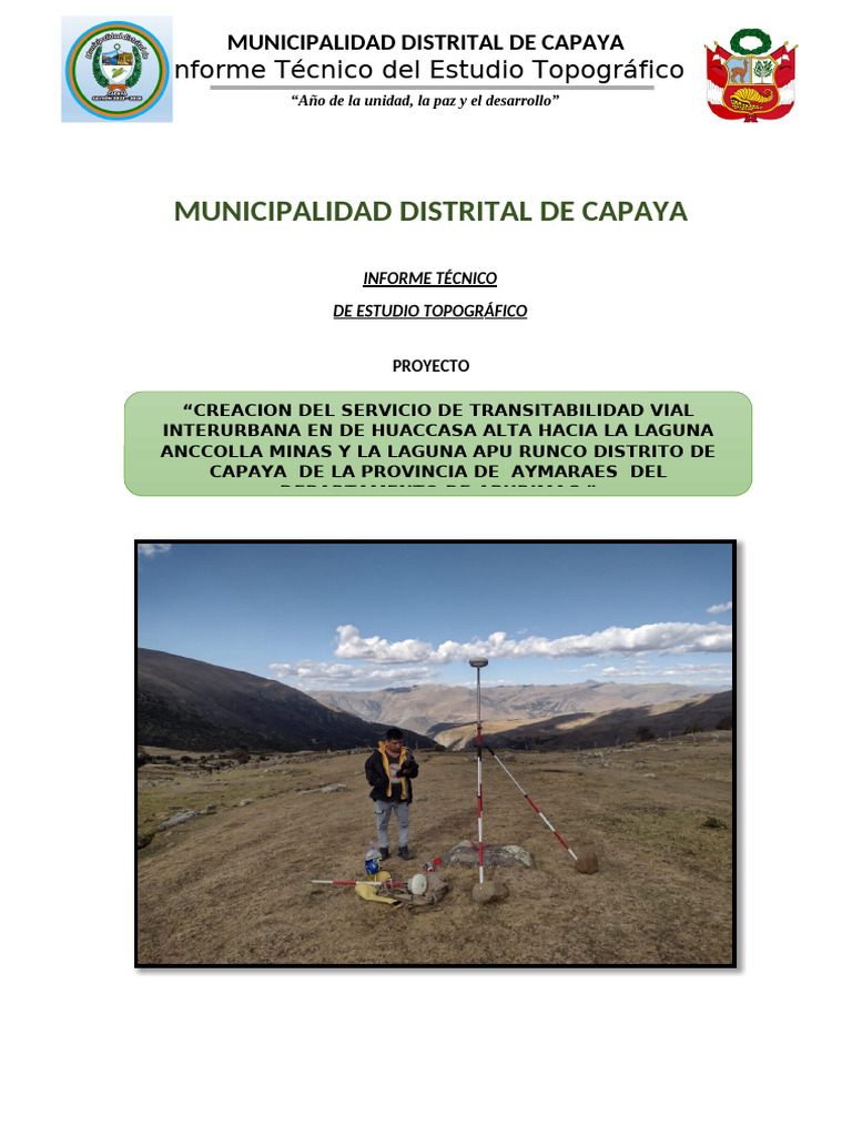 Municipalidad Distrital de Capaya Apurunco Julio 2023 | PDF ...