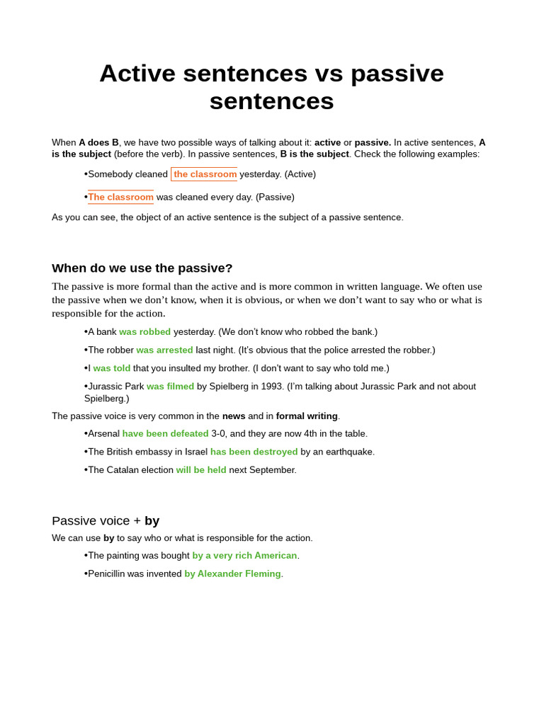 Passive Simple Voice | PDF | Language Arts & Discipline