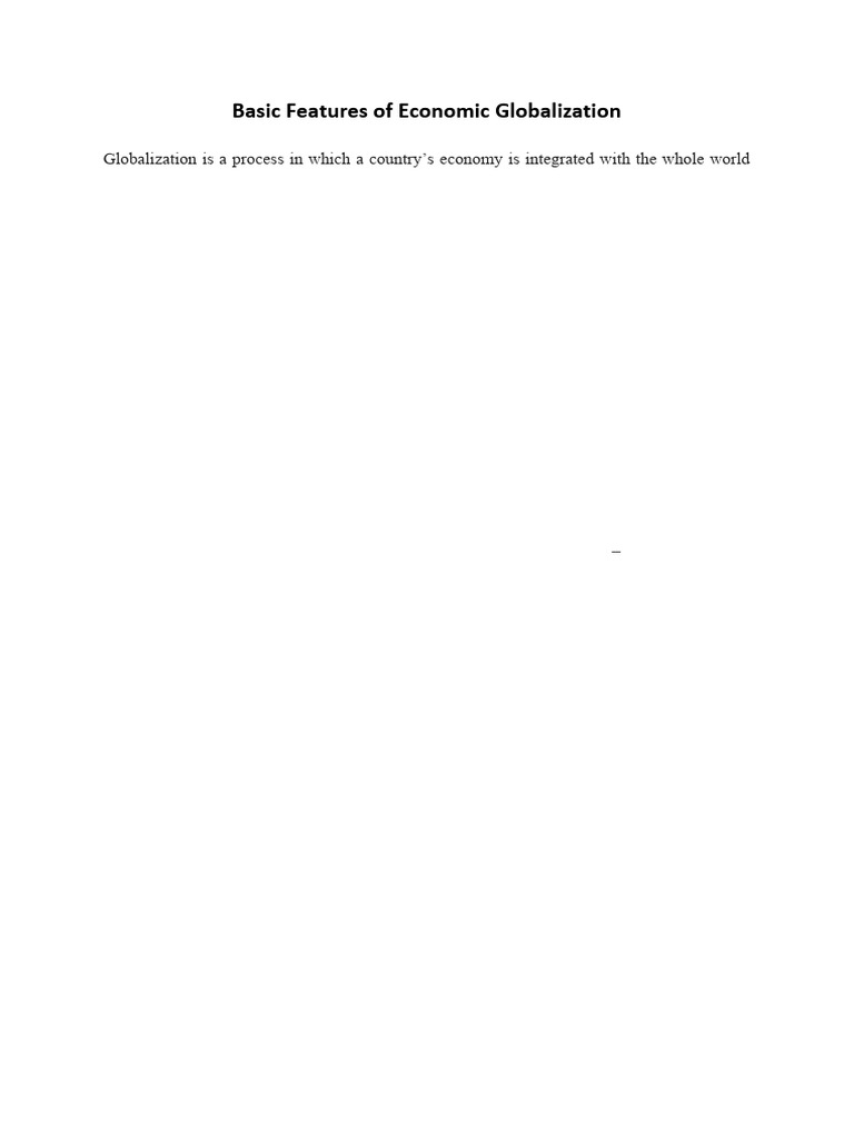 Eco Glob | PDF | Globalization | Economies