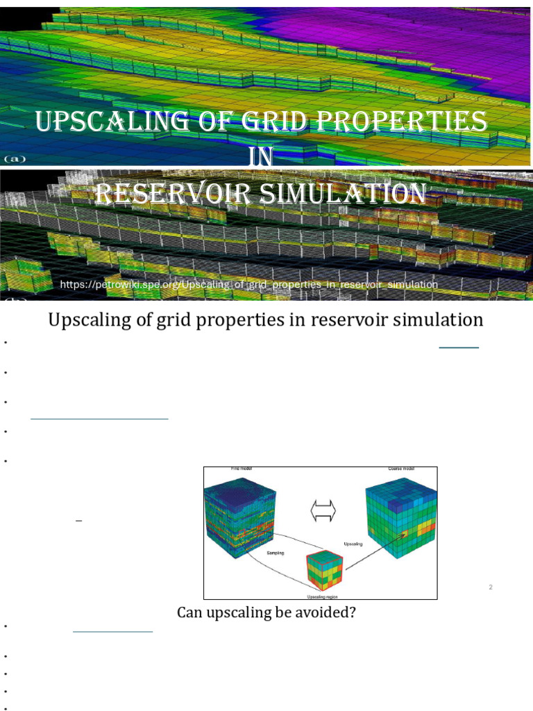 Upscaling of Grid Properties in Reservoir Simulation | PDF ...