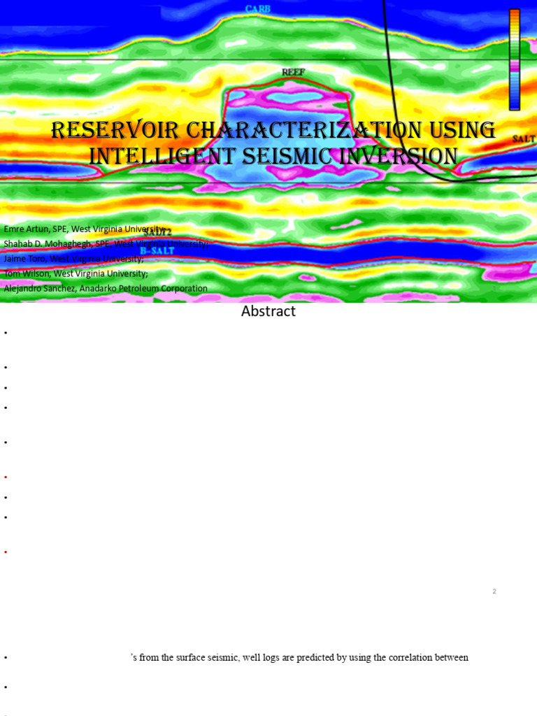 Reservoir Characterization-Intelligent Seismic Inversion | PDF | Applied Mathematics