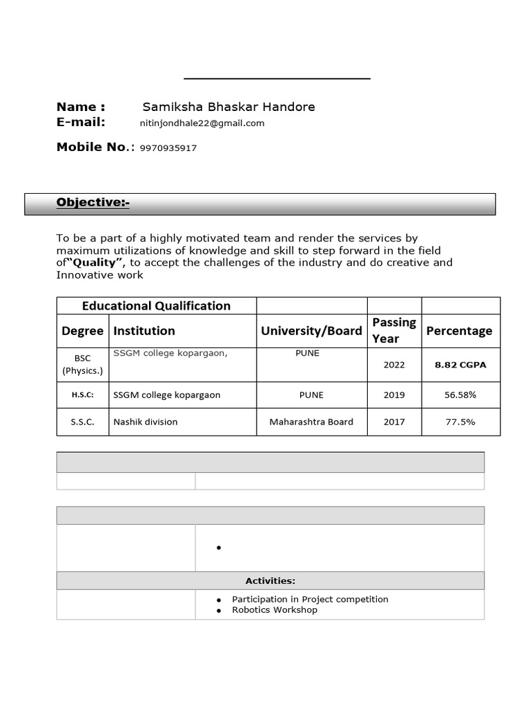 Samiksha Handore | PDF