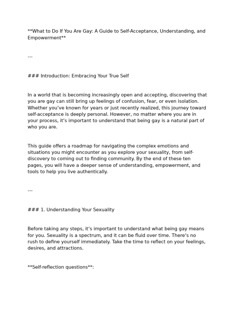 Guide to Embracing Your Gay Identity | PDF | Homophobia | Happiness
