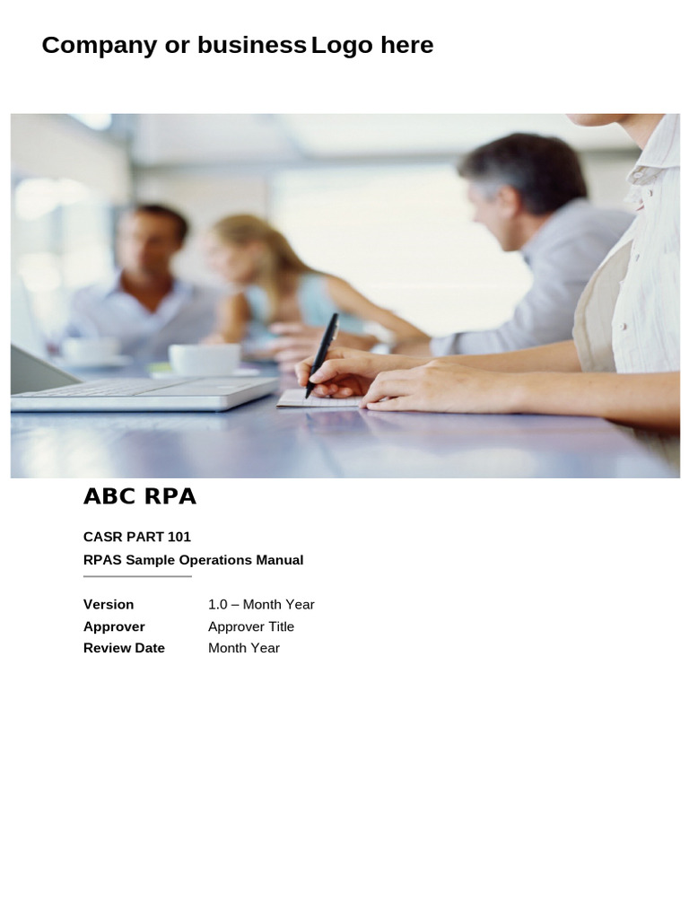 RPAS Operations Manual Overview | PDF | Risk | Unmanned Aerial Vehicle