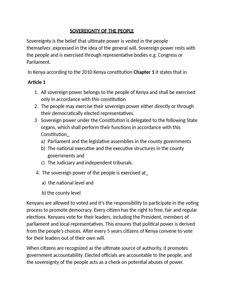 Sovereignty of The People | PDF | Sovereignty | Democracy