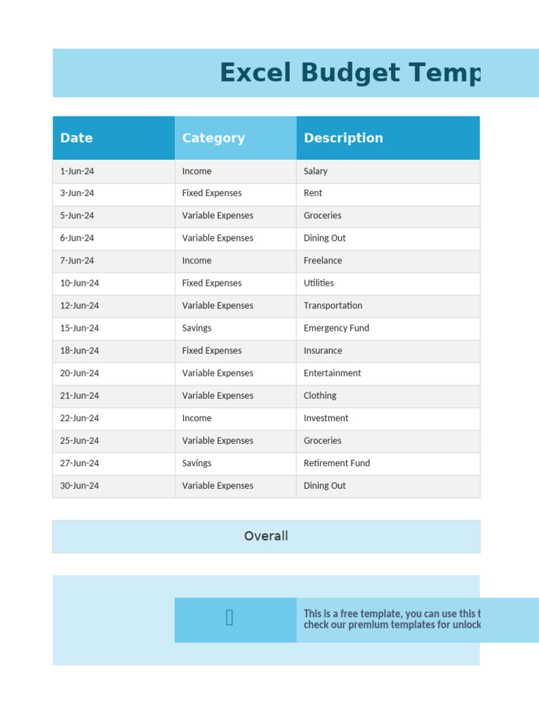 Simple Excel Budget Template | PDF | Expense | Microsoft Excel