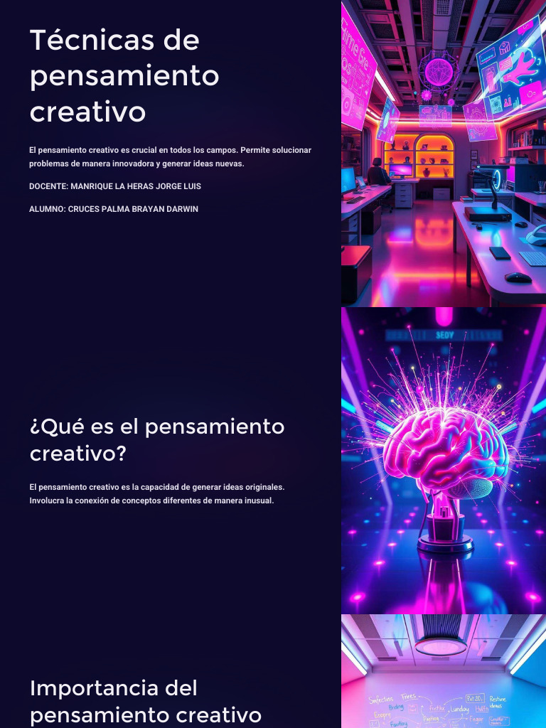 Tecnicas de Pensamiento Creativo. BCP | PDF | Pensamiento | Creatividad