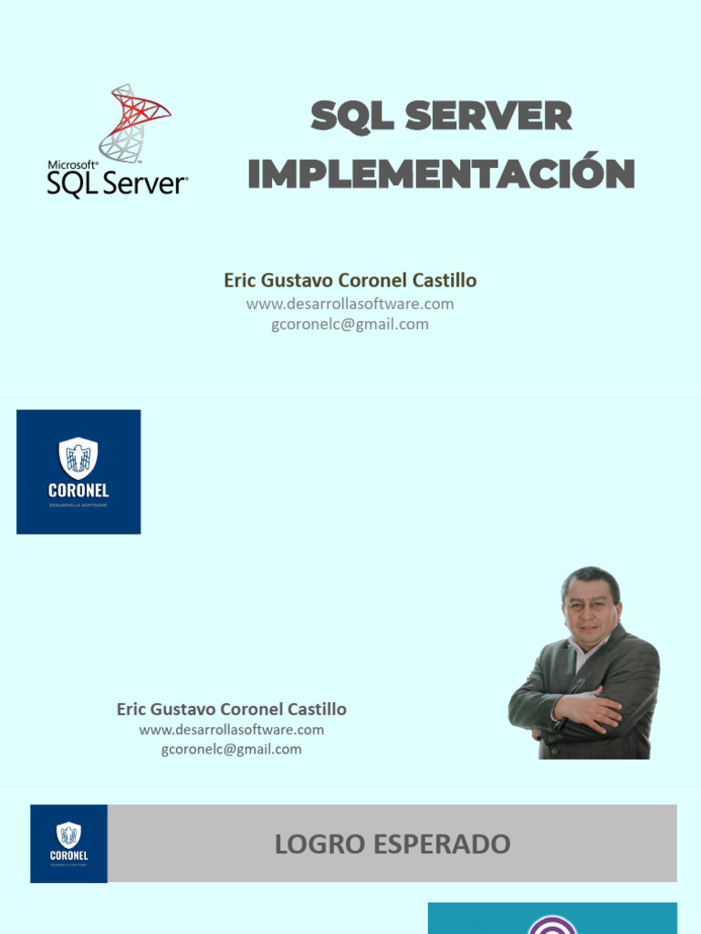 SQL1 Lec 02 | PDF | Servidor SQL de Microsoft | Archivo de computadora