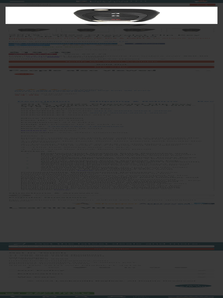 2019 2020 2021 Chevrolet Flip Key Fob 4 Button FCC# LXP-T003 | PDF | Chevrolet | Industries