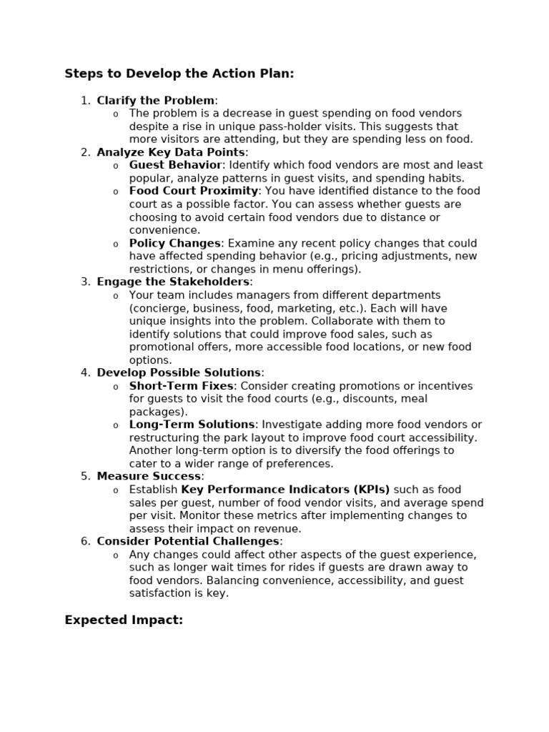 Steps To Develop The Action Plan | PDF | Performance Indicator | Policy