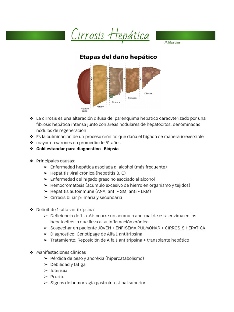 Cirrosis Hepatica | PDF | Cirrosis | Hepatitis
