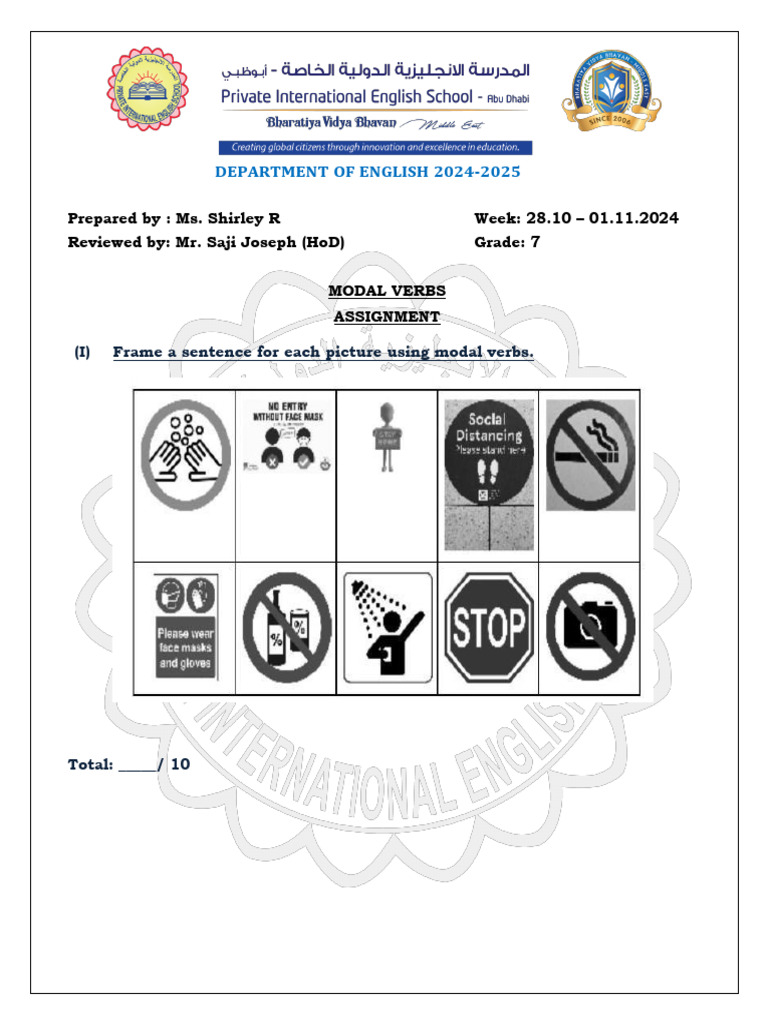 Modal Verbs - Assignment | PDF