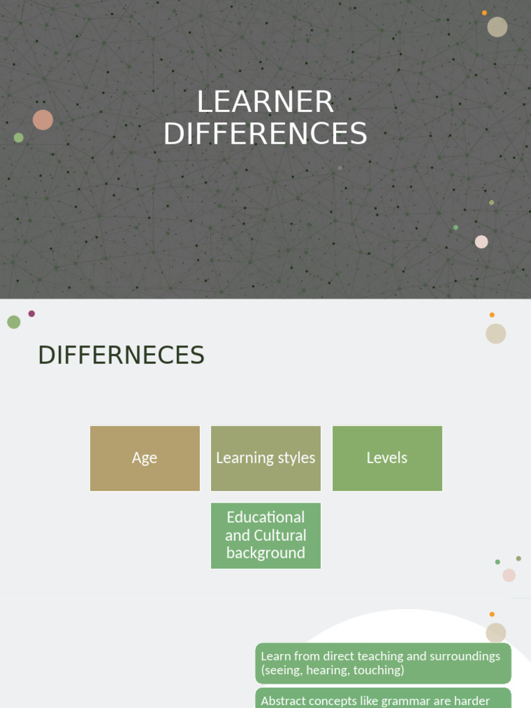 Learner Differences | PDF