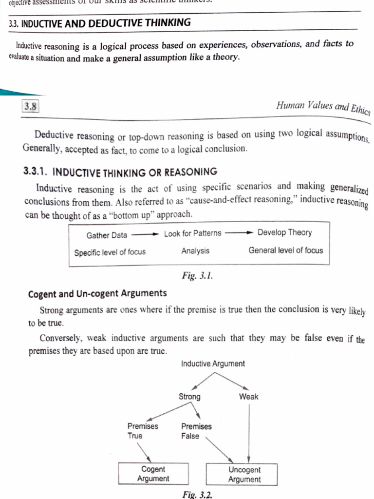Inductive and Dective Thinking | PDF | Argument | Inductive Reasoning