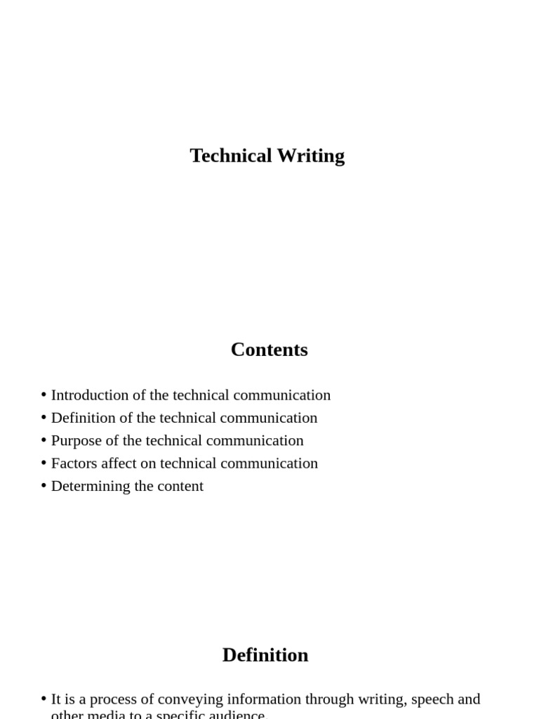 Technical Writing | PDF | Technology & Engineering