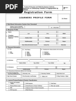 Learners Profile Form | PDF
