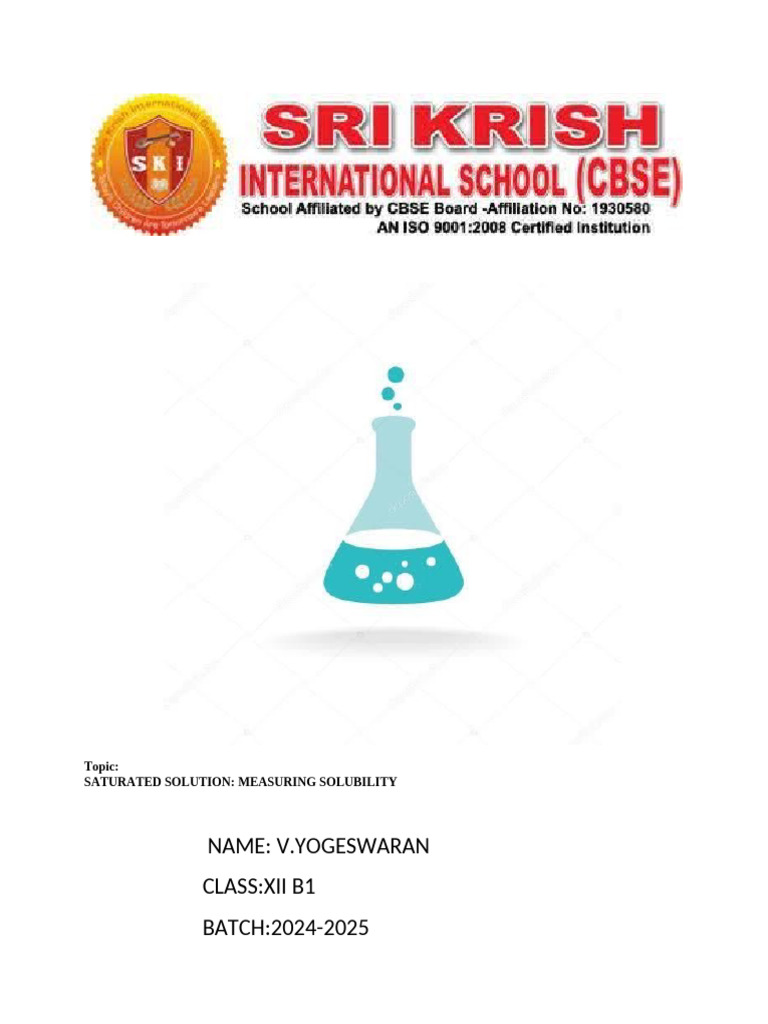 chem project | PDF | Solvation | Chemical Bond