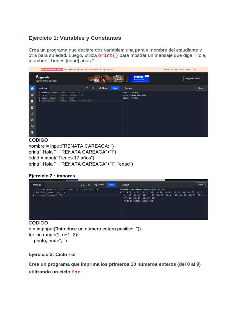 Actividad PYTHON | PDF | Software Unix | Programación de computadoras
