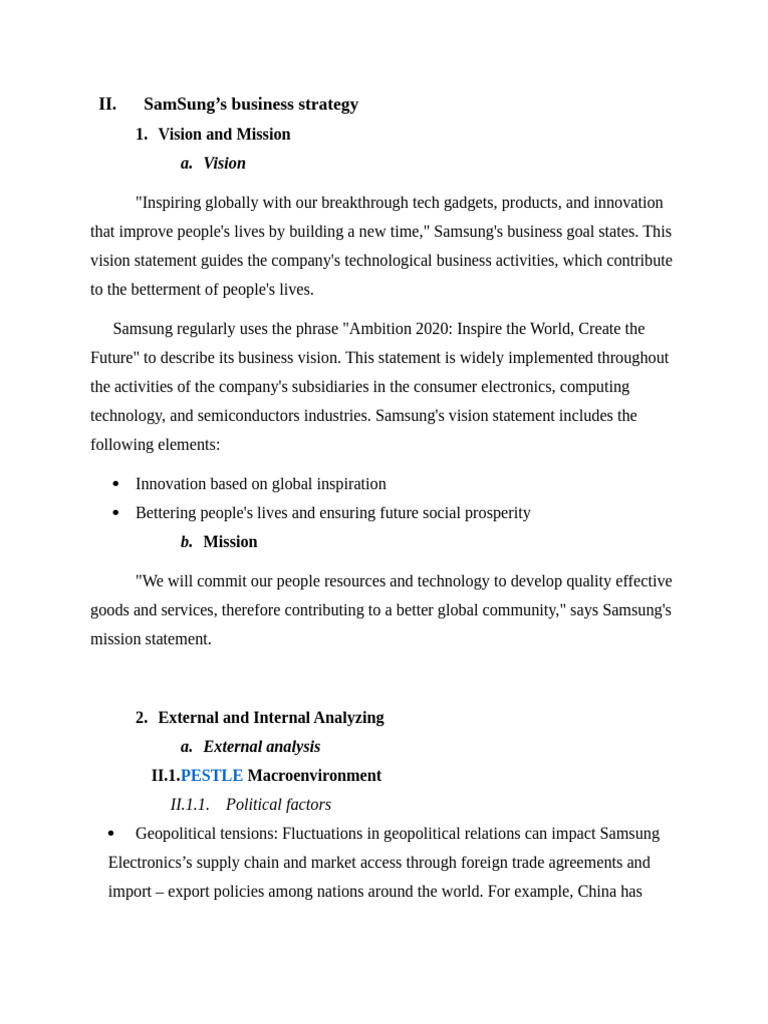 Samsung's Strategic Insights | PDF | Corporate Social Responsibility ...