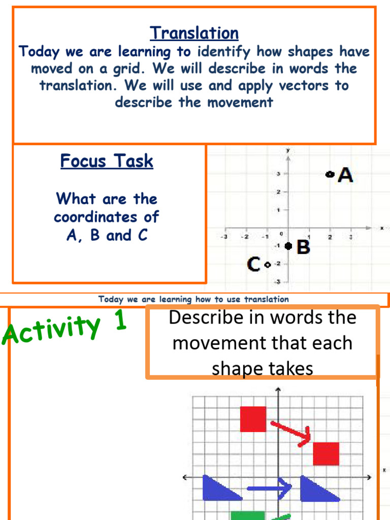Understanding Shape Translation and Vectors | PDF | Geometry ...