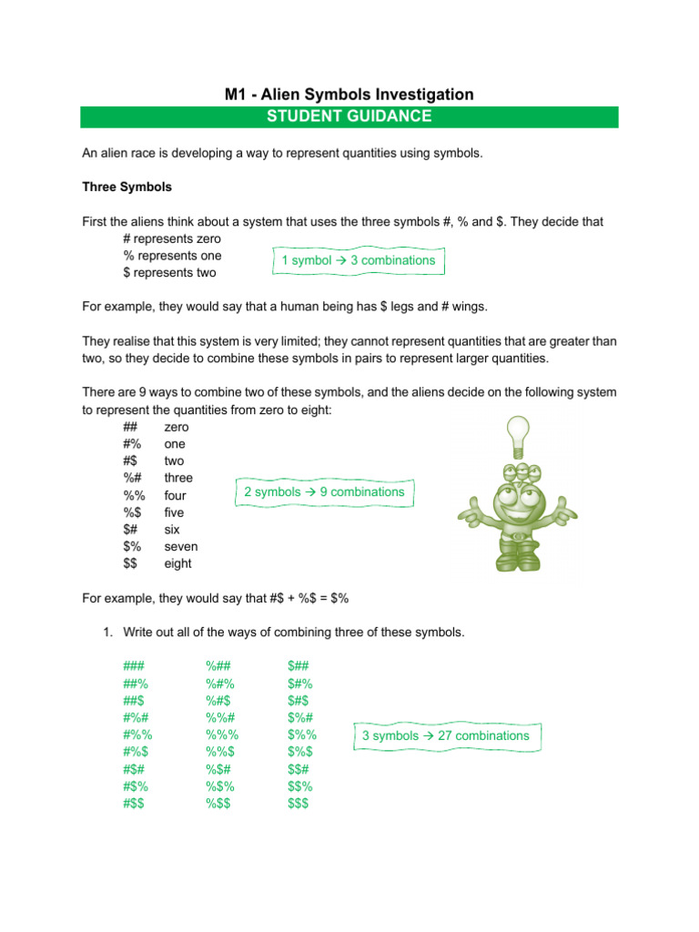 Alien Math for Students | PDF | Numbers | Mathematics