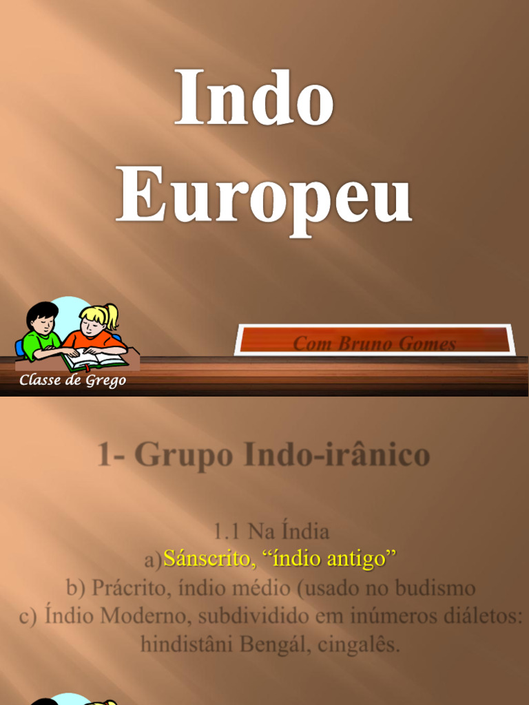 Indo Europeu | PDF | Grego (idioma) | Famílias linguísticas
