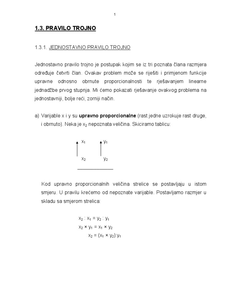 Pravilo Trojno | PDF