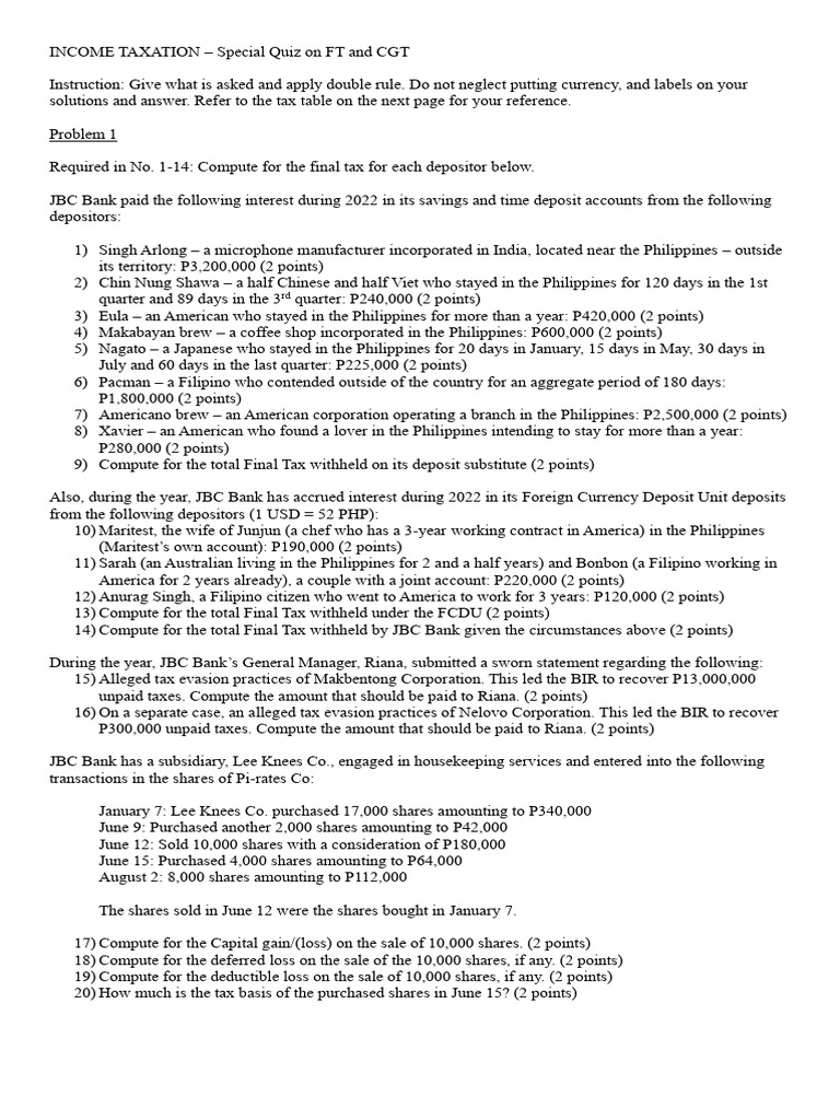 Tax Solving | PDF | Capital Gain | Taxation