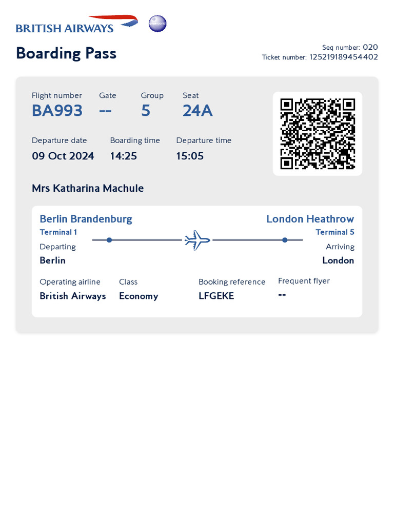 Boarding Pass | PDF