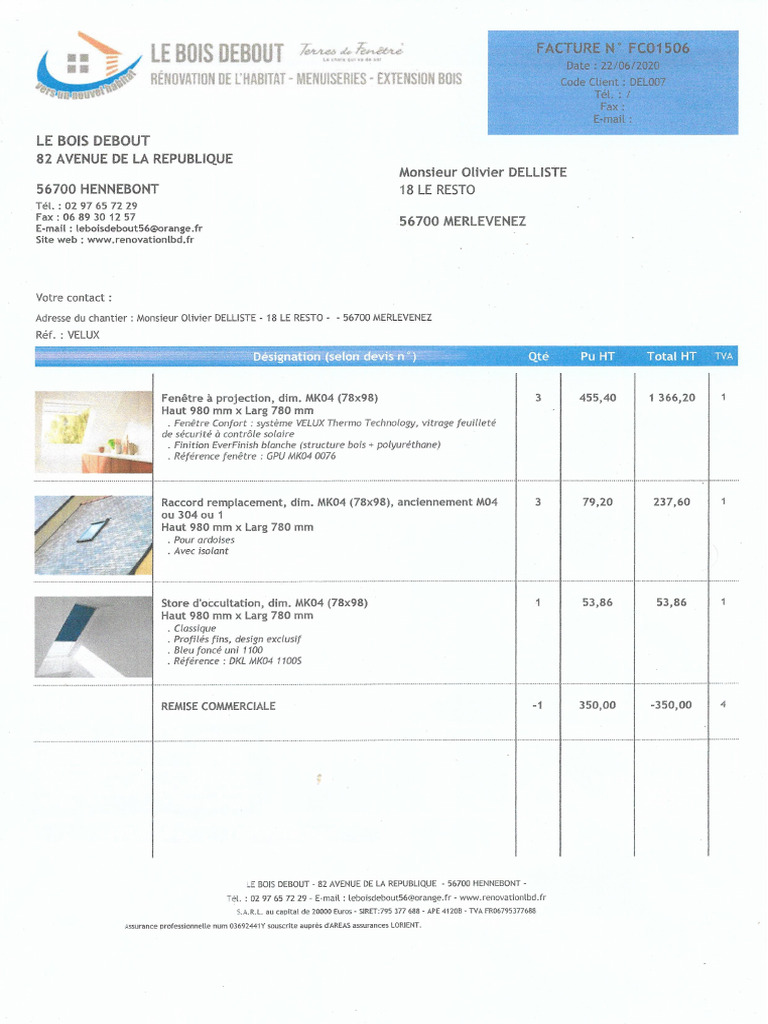 Facture LbdFC01506.0 | PDF