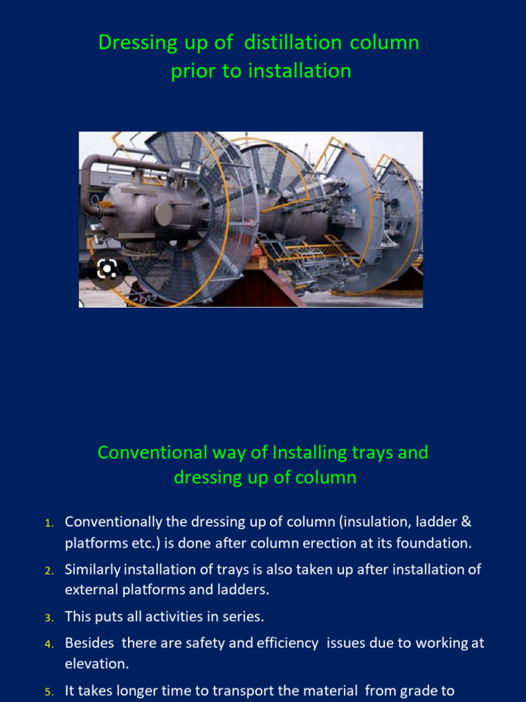 Ground-Level Distillation Column Dressing | PDF | Crane (Machine ...