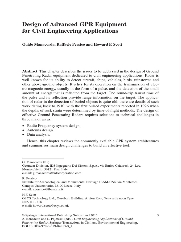 Advanced GPR Design for Civil Engineering | PDF | Radar | Antenna (Radio)