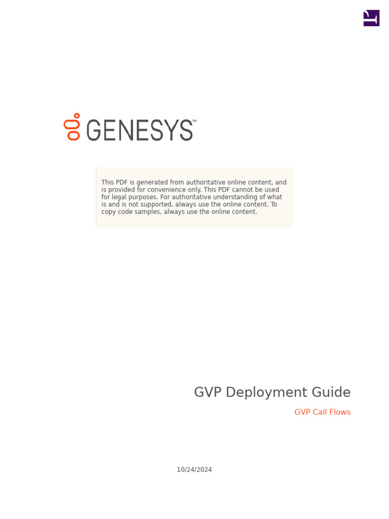 GVP Call Flow Overview Guide | PDF | Session Initiation Protocol ...