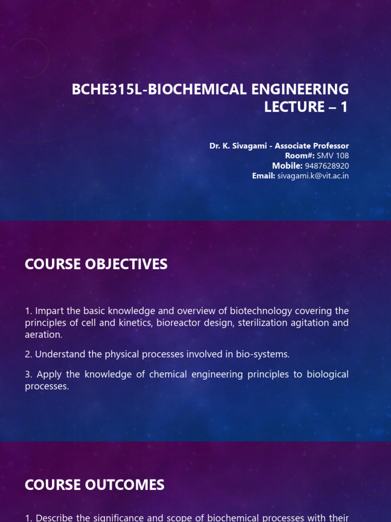 Biochemical Engineering Course Overview | PDF | Enzyme | Fermentation