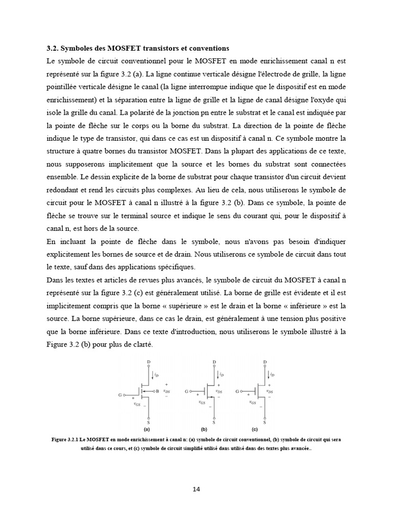 Symboles des transistors MOSFET | PDF | Transistor à effet de champ à ...