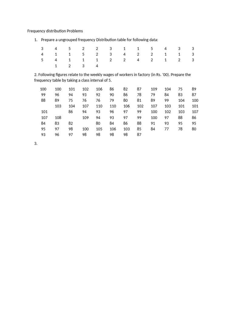 Frequency Distribution Table Examples | PDF